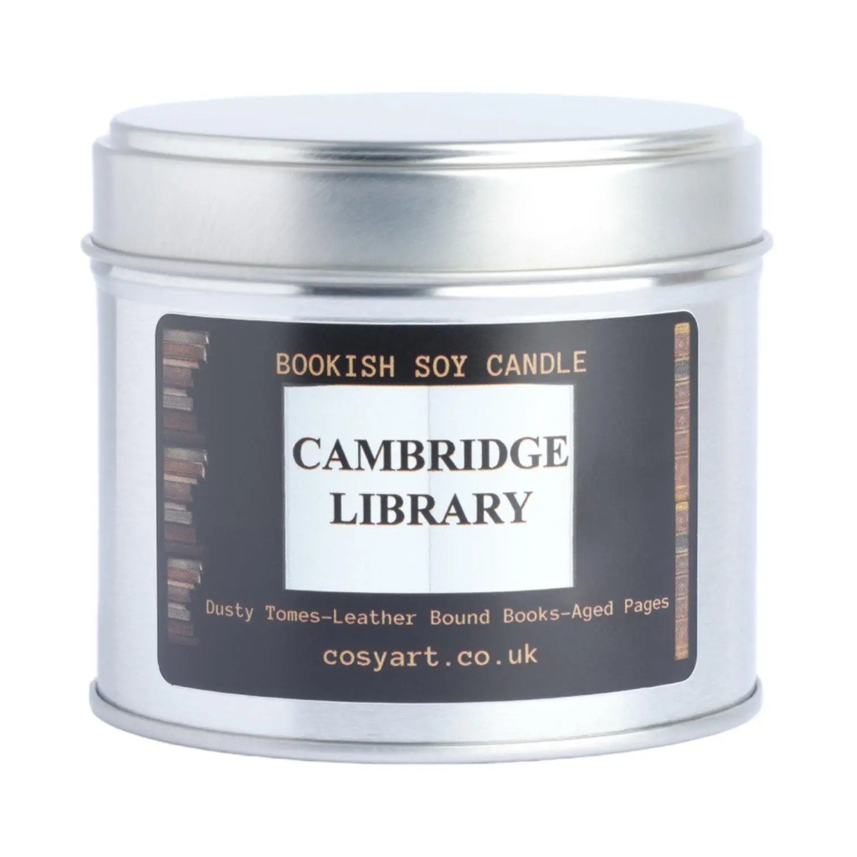 Cambridge Library Bookish Candle Tin 250ml — Cosy Art